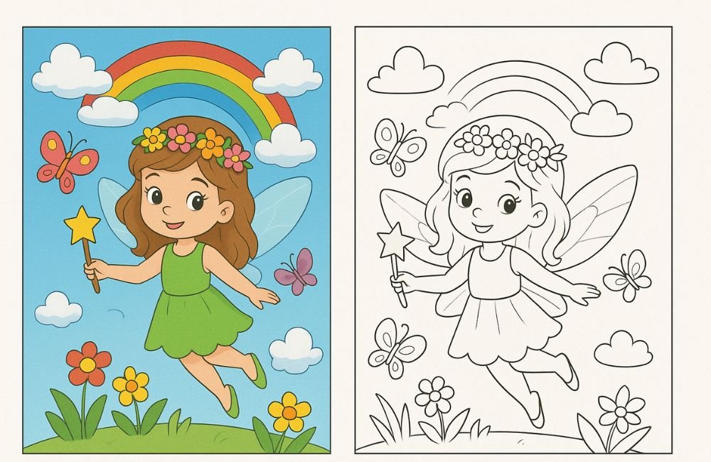 16 Magical Fairy Coloring Pages for Kids